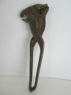 Vtg Cast Iron Farm Barn Tool Hog Pig Nose Ring Pliers Figural Parrot ...