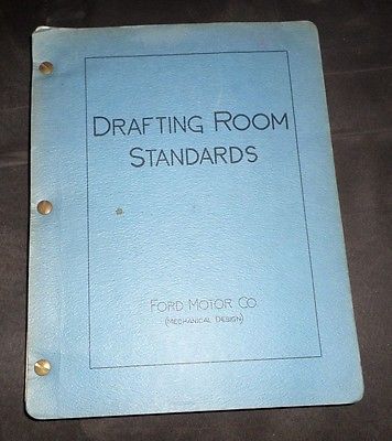 RARE VINTAGE 1930S FORD MOTOR CO DRAFTING ROOM STANDARDS BOOK ...