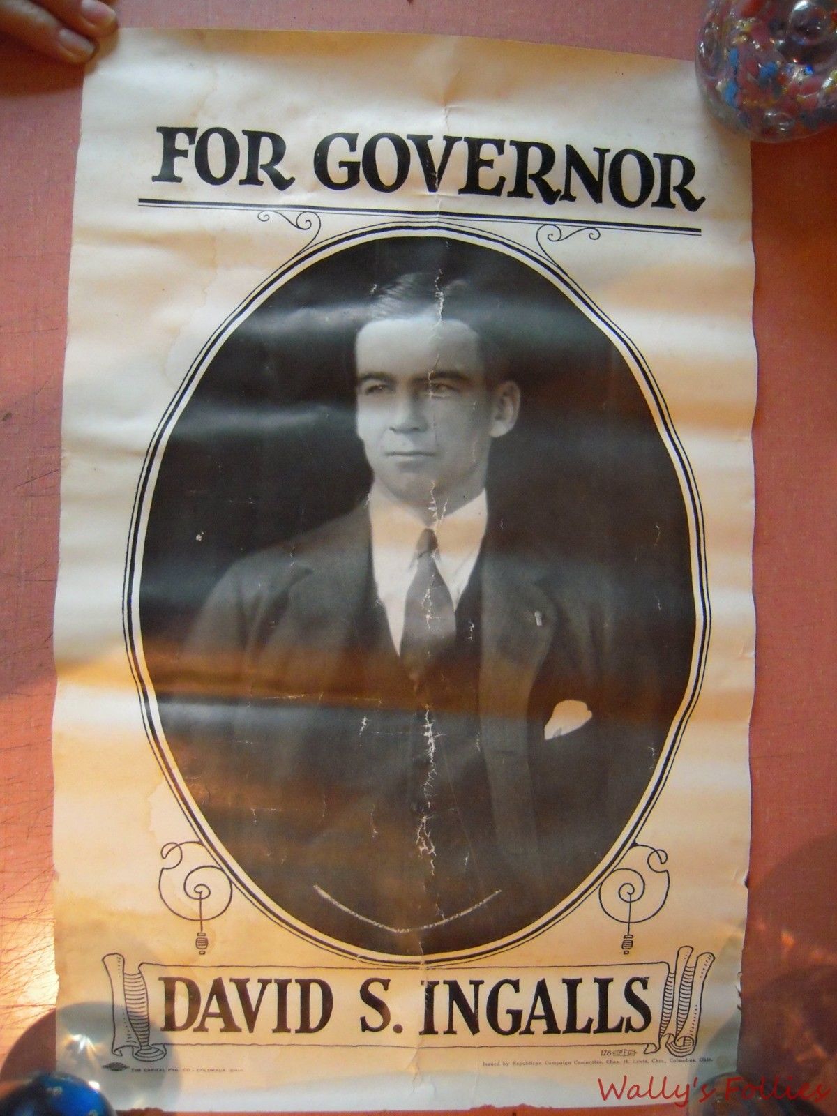 Vintage 1932 Political Poster David Ingalls Republican Candidate for ...
