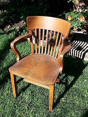 Vintage Wooden Library Chair -- Antique Price Guide Details Page