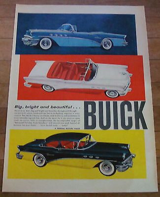 STUNNING NICEST AD EVER 1956 CANADIAN BUICK CAR AD CONVERTIBLE CANADA 3 ...