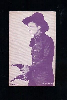 VINTAGE WESTERN EXHIBIT CARD REX BELL..NICE SHAPE -- Antique Price ...