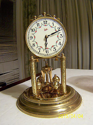 Vintage German GUFA Anniversary Mantle Wind-Up Clock Gutenbacher ...