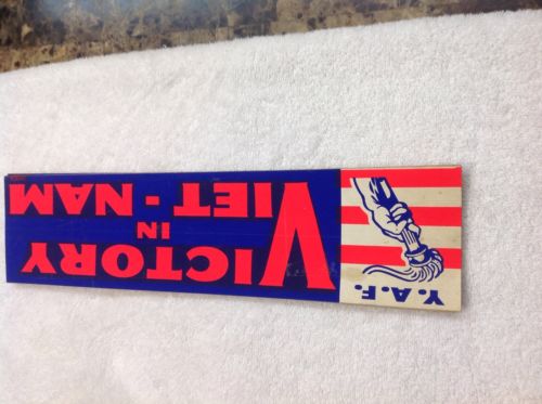 YOUNG AMERICANS FOR FREEDOM YAF VICTORY IN VIETNAM BUMPER STICKER ...