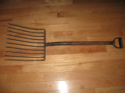 Vintage True Temper Ten (10) Square Tine Manure Pitch Fork -- Antique ...