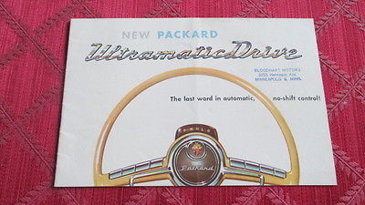 1949 PACKARD ULTRAMATIC SALES BROCHURE -- Antique Price Guide Details Page