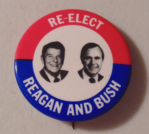 Ronald Reagan Bush 1984 campaign pin button political -- Antique Price ...