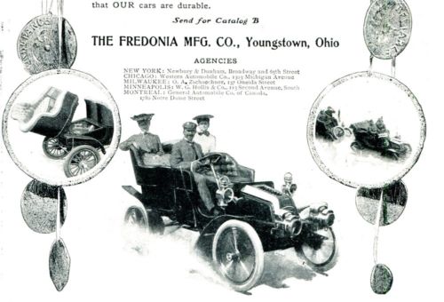 Rare 1904 FREDONIA BRASS-ERA Motor CAR AD. Youngstown, Ohio. Real ...