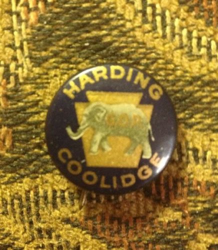 Vintage 1920 WARREN HARDING & CALVIN COOLIDGE Presidential Campaign Pin ...