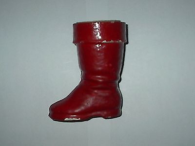 Vintage Paper Mache Large 5" Red Christmas Santa Claus Boot Candy ...