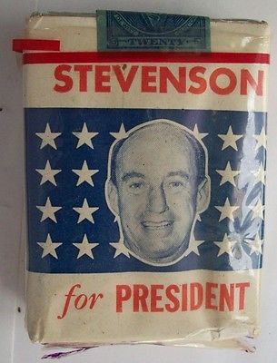 Stevenson For President Cigarettes by Tobacco Blending Corporation ...