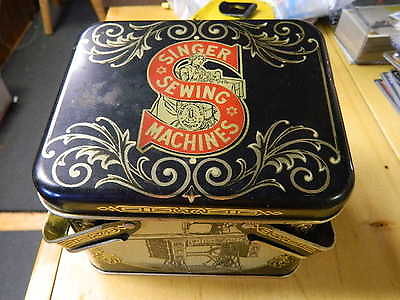 Singer Sewing Machine Tin Vintage with Removeable Lid -- Antique Price ...
