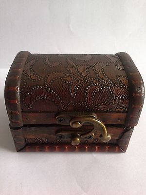 WOODEN BOX ANTIQUE THAI VINTAGE HANDMADE SMALL LOCKING BOX METAL ...