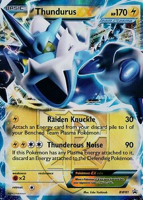 POKEMON THUNDURUS EX BW81 HOLOGRAPHIC CARD -- Antique Price Guide ...