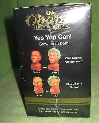 PRESIDENT OBAMA CHIA PET "DETERMINED" POSE BRAND NEW SEALED ...