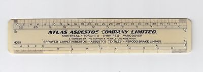 Atlas Asbestos Co. Celluloid Ruler -- Antique Price Guide Details Page