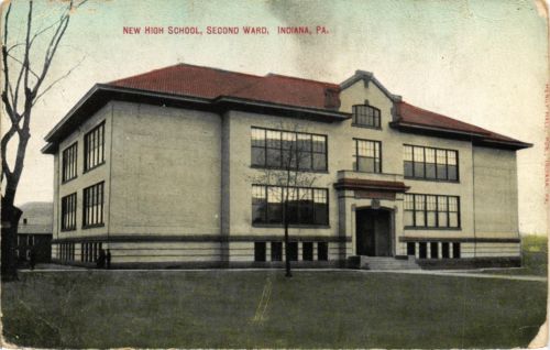 DR JIM STAMPS US SECOND WARD INDIANA, PA HIGH SCHOOL POSTCARD ...