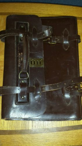 Vintage type ll military briefcase brown leather with Filson padlock ...