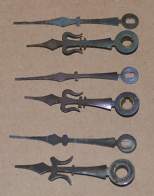 3 Pairs of Antique Clock Hands E. Ingraham & Gilbert Mantle Clocks 4 1/ ...