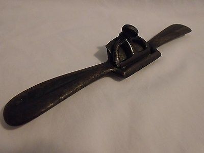 vintage antique black wrought iron wood craft furniture scraper shaver ...