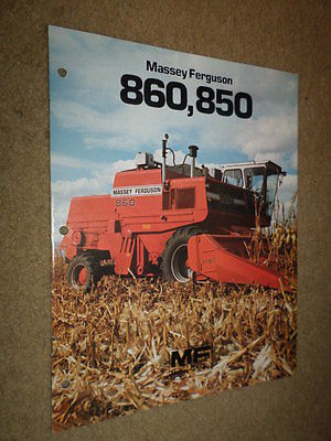 1981 Massey Ferguson "860 & 850 Combines" Tractor Dealer Sales Brochure ...