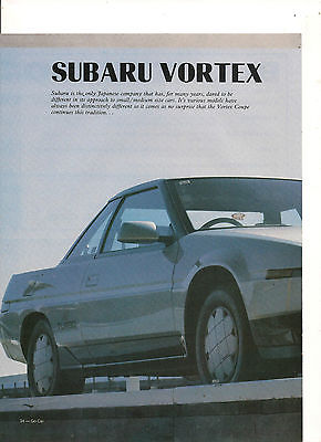 ORIGINAL VINTAGE 1987 SUBARU VORTEX AUSTRALIAN 6 PAGE FEATURE ...