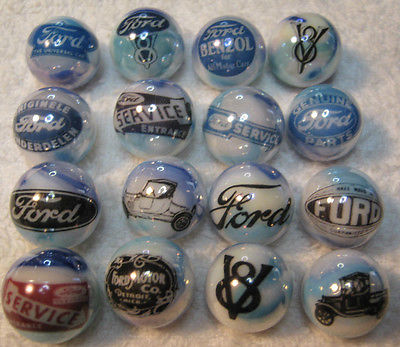 FORD MODEL A MODEL T ect... COLLECTION LOT marbles 5/8 size -- Antique ...