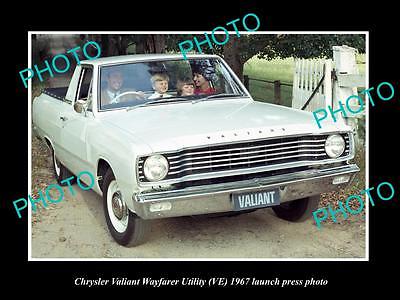 OLD LARGE HISTORIC PHOTO OF 1967 VE CHRYSLER VALIANT WAYFARER LAUNCH ...