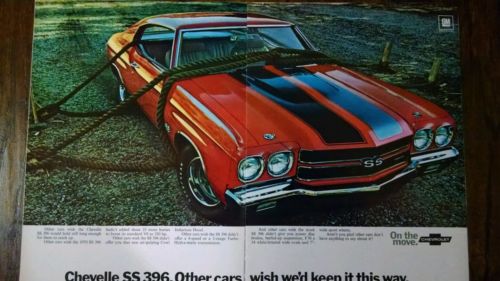 1970 CHEVELLE ORIGINAL MAGAZINE ADS - 9 ADS IN ALL PLUS COLOR CHARTS ...