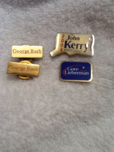 Bush, Kerry and Gore Political Lapel Pins -- Antique Price Guide ...