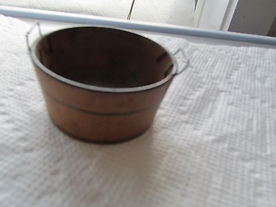 Antique/Vtge Treenware Miniature Wood Bucket 'Land of The Sky' 2 1/8 ...