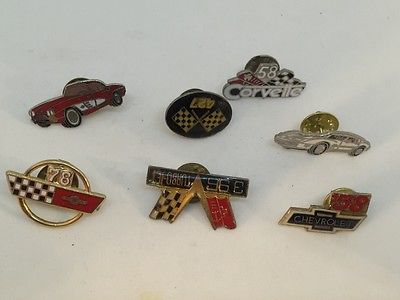 Lot of 7 Chevy Chevrolet Corvette Metal Pins -- Antique Price Guide ...