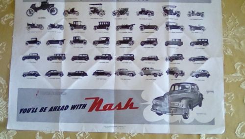 vintage NASH automobile advertisement poster -- Antique Price Guide ...