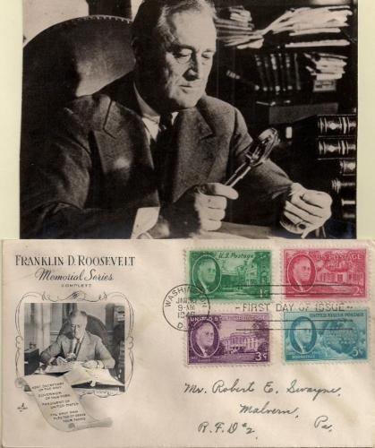 WWII Era~Original Vintage FDR Stamp Collecting inc. Photo of Roosevelt ...