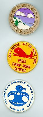 3 Vintage 1970s Native American Rights Pinback Buttons Black Hills ...