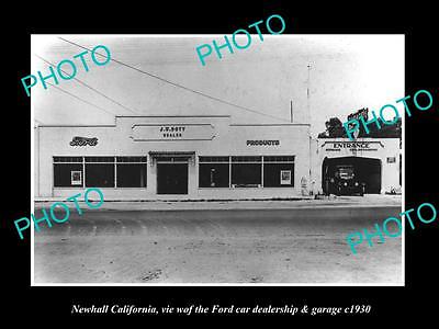 OLD LARGE HISTORIC PHOTO OF NEWHALL CALIFORNIA, THE FORD CAR DEALERSHIP ...