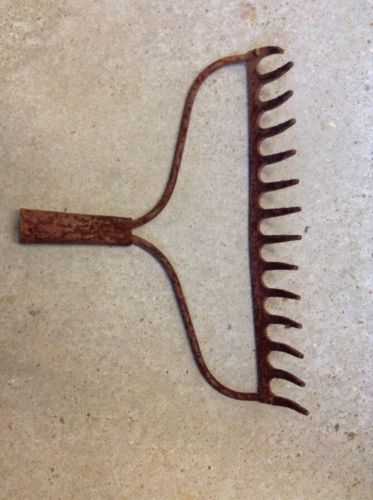 Vintage Metal Rake Head uses: Wine Necklace Tool Holder Towel Clothes ...