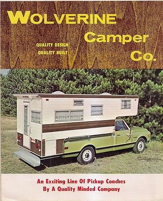 1960s Wolverine Camper Co Tri-Fold Advertising Brochure -- Antique ...