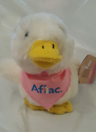 6" TALL AFLAC INSURANCE PINK BREAST CANCER DUCK PLUSH TOY TALKING ...