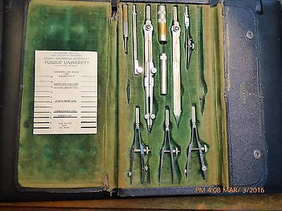 DIETZGEN Germany Drafting Set 11pc -- Antique Price Guide Details Page