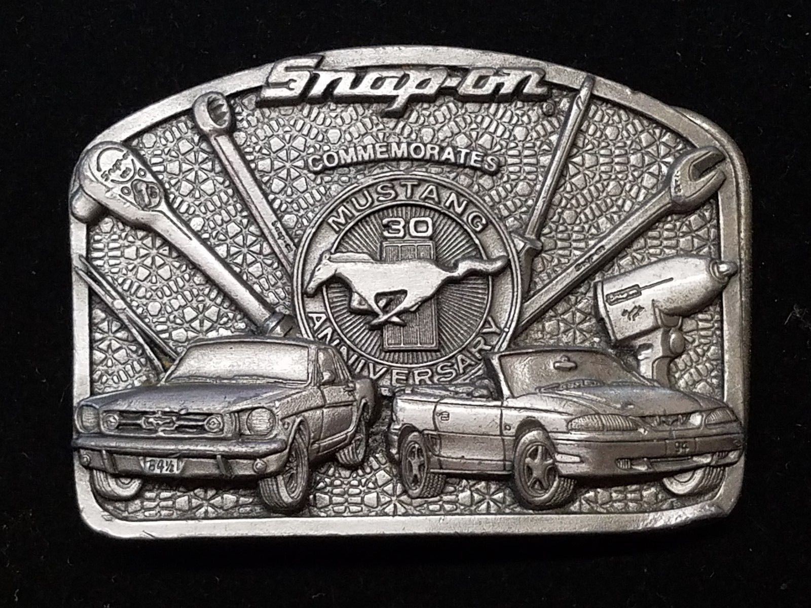Snap On Commemorates 30th Anniversary MUSTANG Cars Pewter Belt Buckle 3 ...