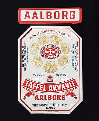 Vintage Aalborg Taffel Akvavit Label Etiquette The Danish Distilleries ...