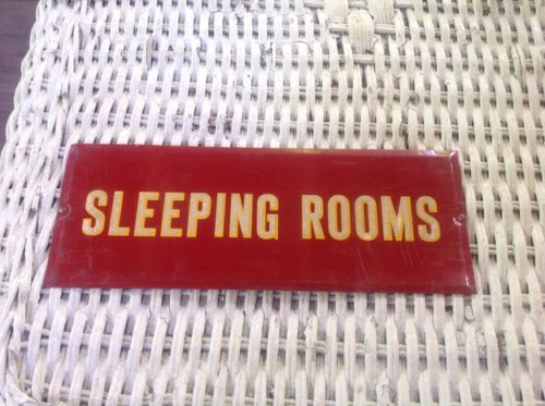 Vintage Metal Sleeping Rooms Sign -- Antique Price Guide Details Page