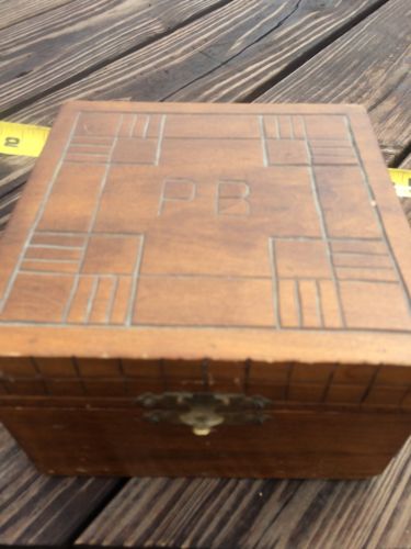 Old Vintage Small Wooden Box With Metal Hasps -- Antique Price Guide ...