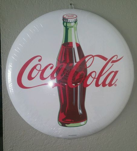 Round Red Coca-Cola Tin Sign presented by Open Road Brands -- Antique ...