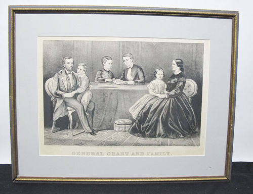 Antique General Grant and Family Currier & Ives Civil War Stone ...