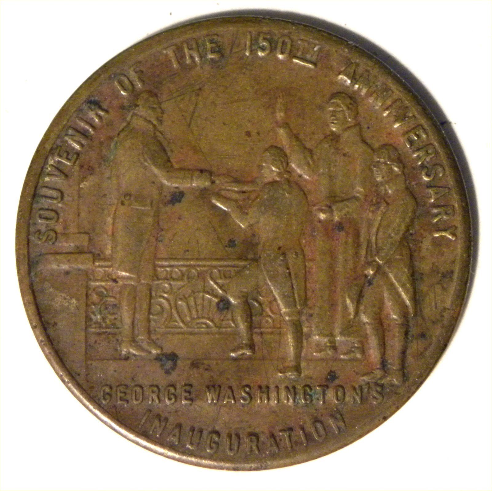 0587 NY World's Fair 1939 Token 150th Anniversary George Washington ...