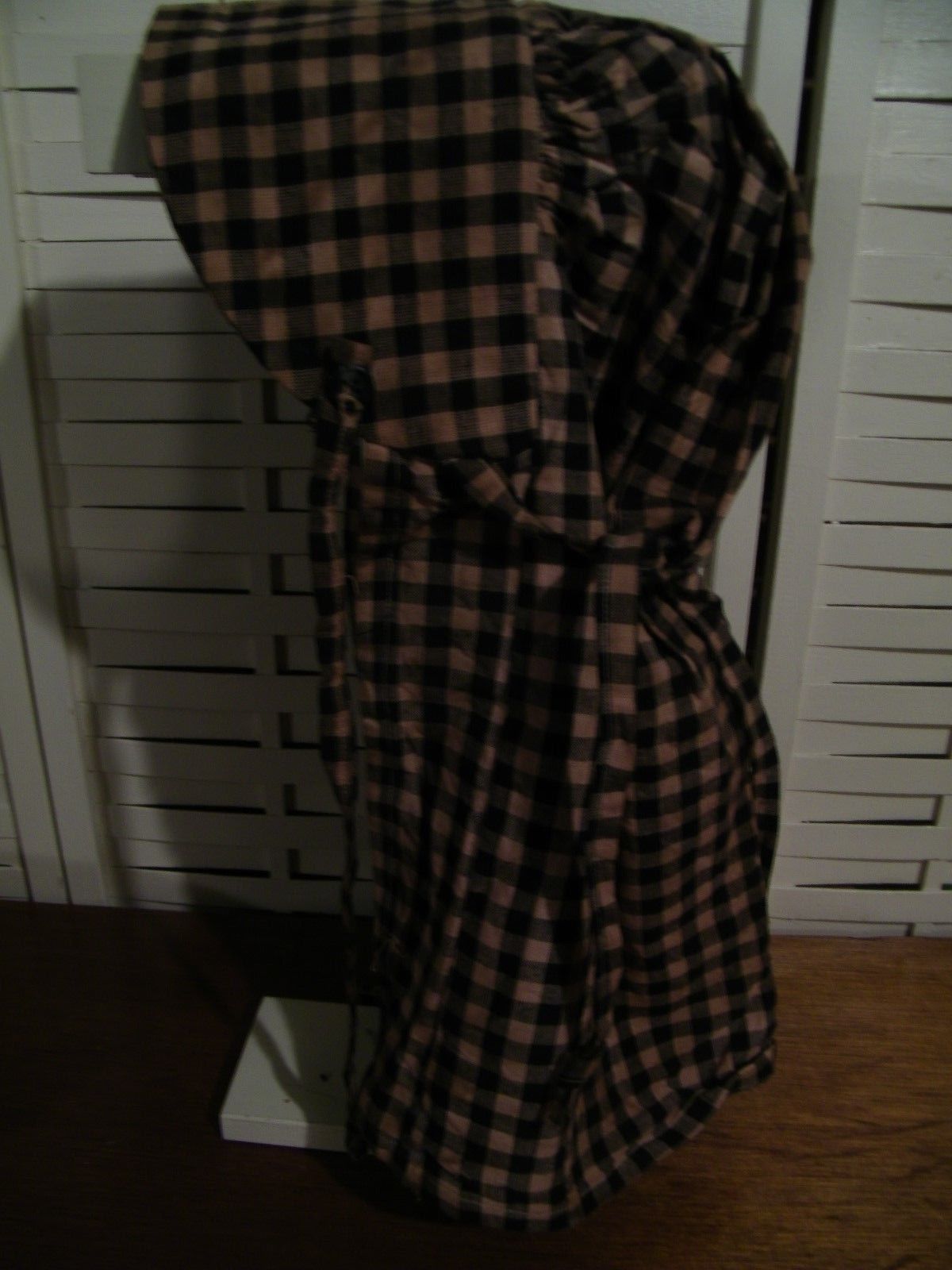 primitive prairie bonnet tea stained pioneer black and tan homespun ...