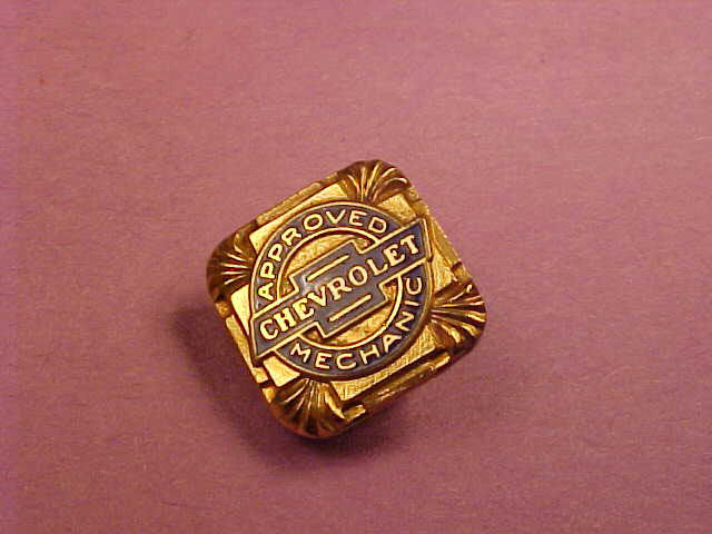 Approved Chevrolet Mechanic Pin -- Antique Price Guide Details Page