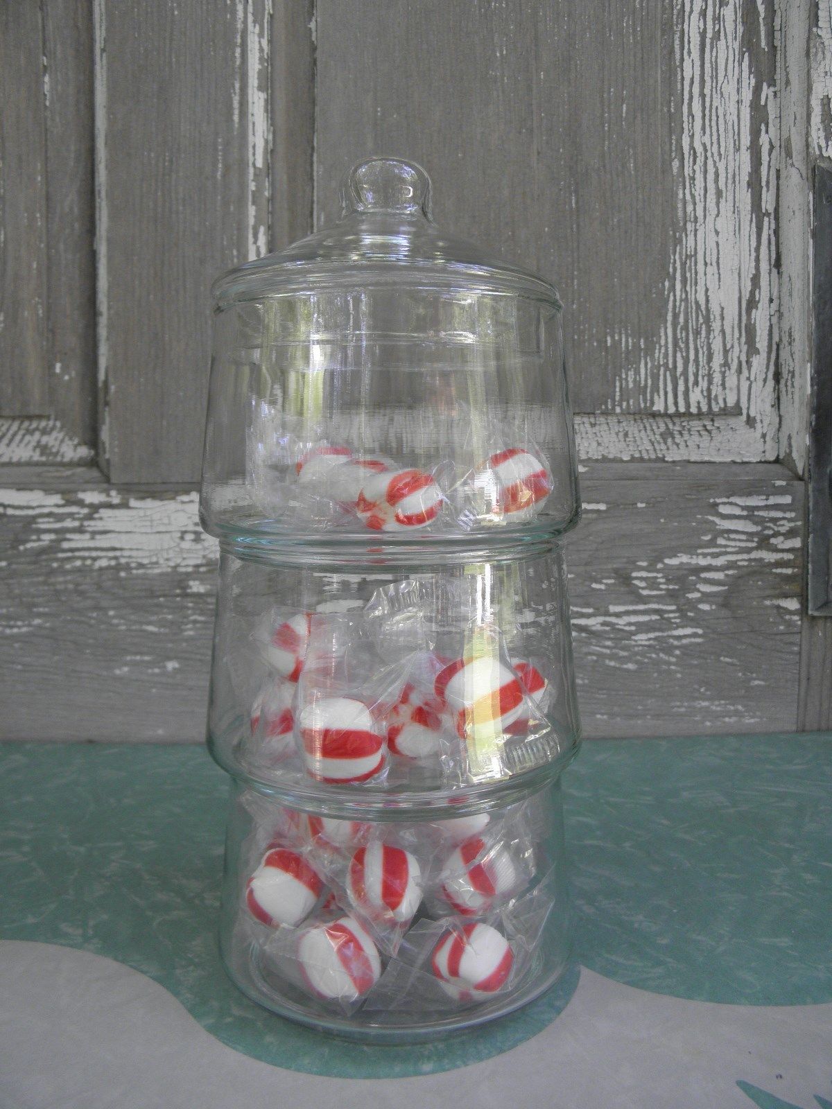 Stacking Glass Candy Jar 3 Tier Apothecary Style Candy Jar Display ...